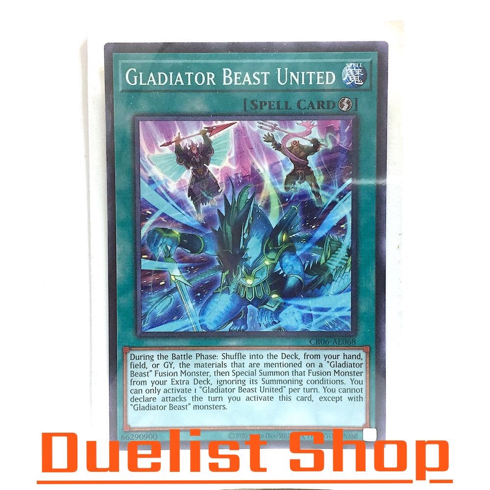 Gladiator Beast United (N) Spell [Quick-Play] CR06-AE068 Yukio Card Set (Yu-Gi-Oh!) OCG Asia EN ...