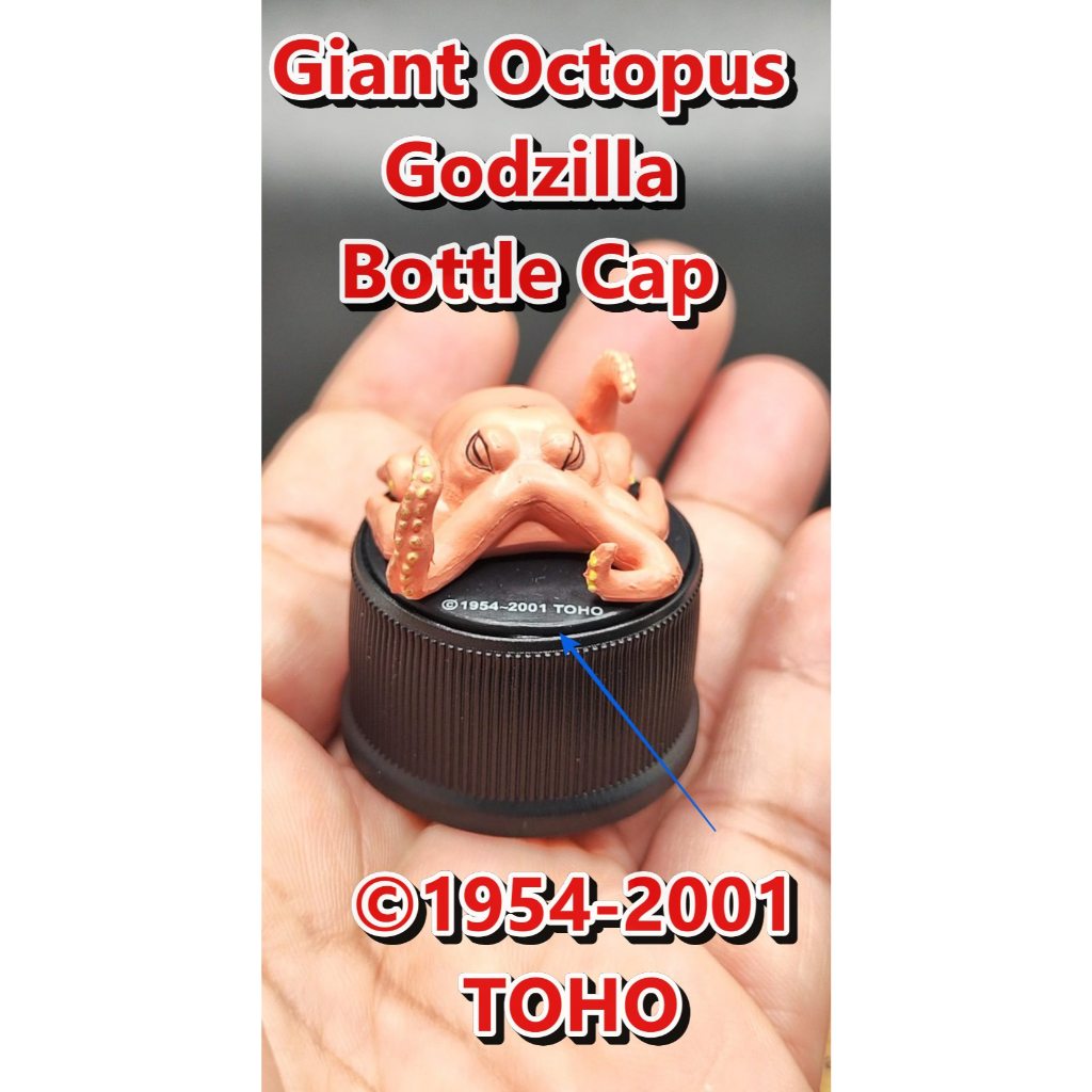 Giant Ink Octopus Vintage 2001 Yutaka Godzilla Bottle Cap TOHO Figure ...