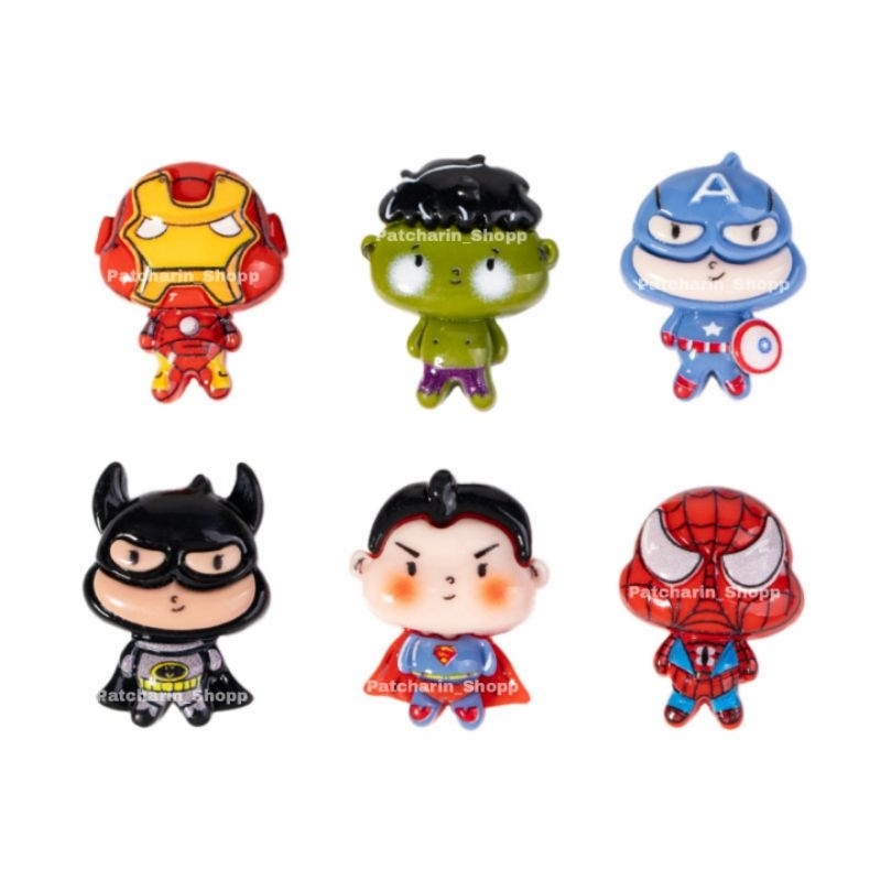 Resin Hero Set 6 Pieces Shadow Work Captain America Batman Superman ...