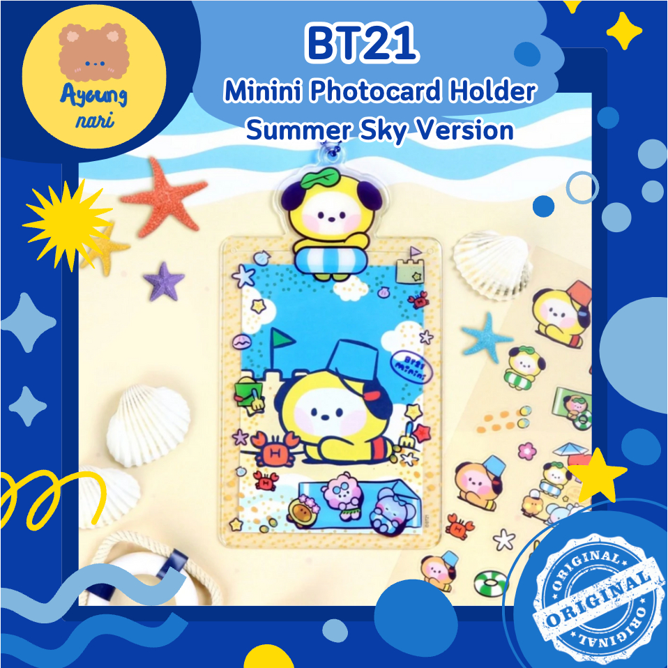 [BT21] Minini Photocard Holder Summer Sky Version Frame Card | Shopee Malaysia