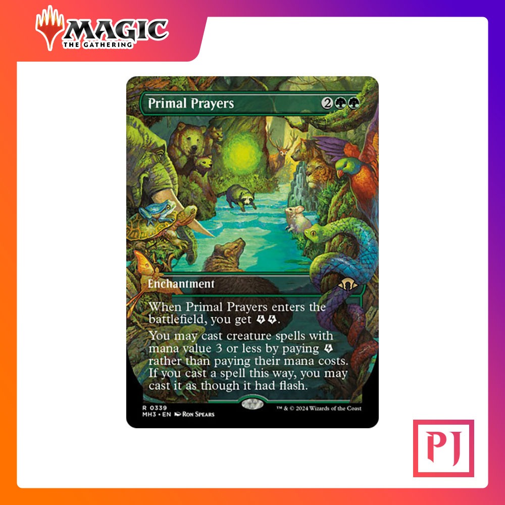 [MTG] Primal Prayers (Borderless) [MH3] [GREEN] [RARE] [NORMAL] [ENG ...