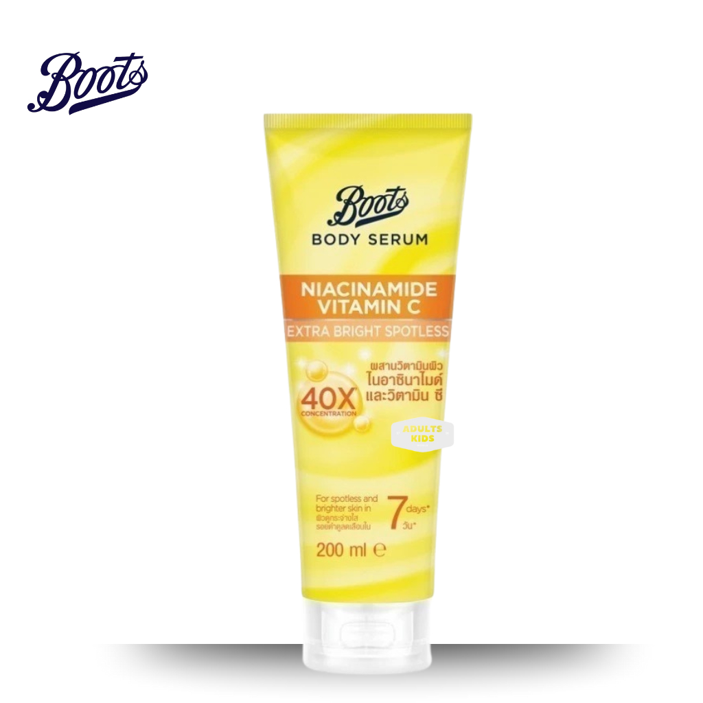 Boots Body Serum Niacinamide Vitamin C Extra Bright Spotless 200 ml ...
