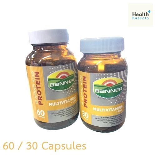 Banner Protein (Yellow) 30 60 Capsules Multivitamin + Zinc ...