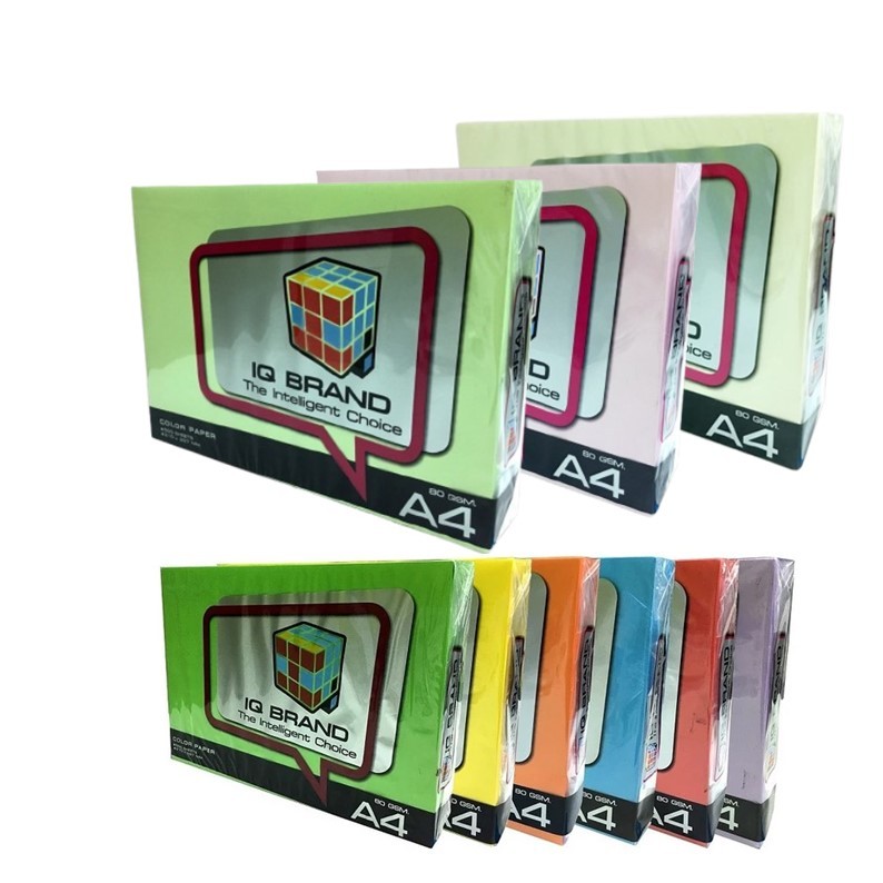 IQ Brand Photo Color Paper 80 Gsm A4 Size | Shopee Malaysia