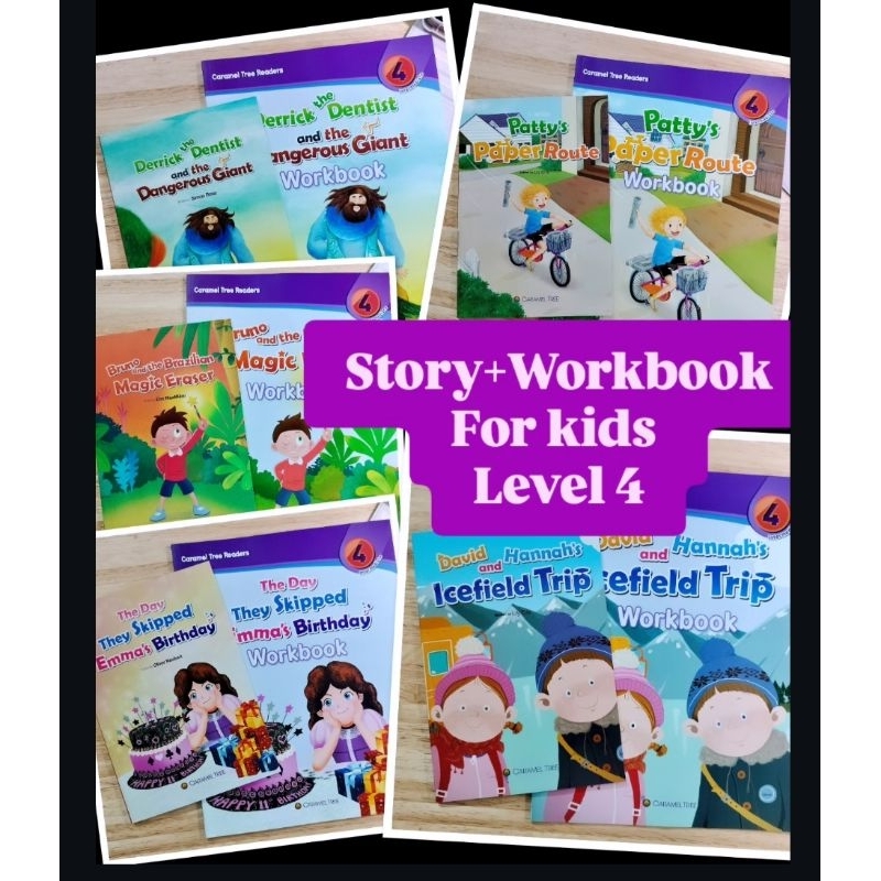 English Reading Books For Kids Level 4 With Workbook With Activities ...