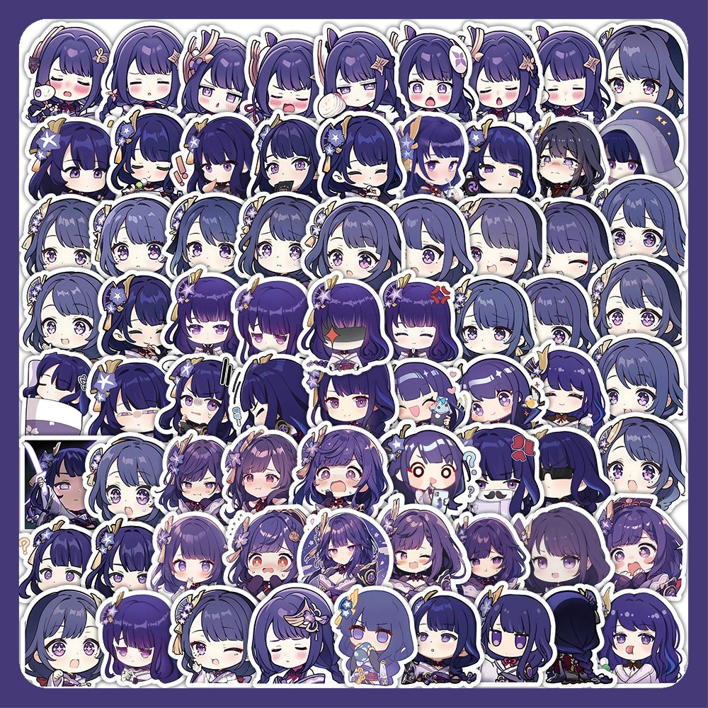 70 pcs DIY Character Stickers Raiden Games Genshin Impact Shogun ...