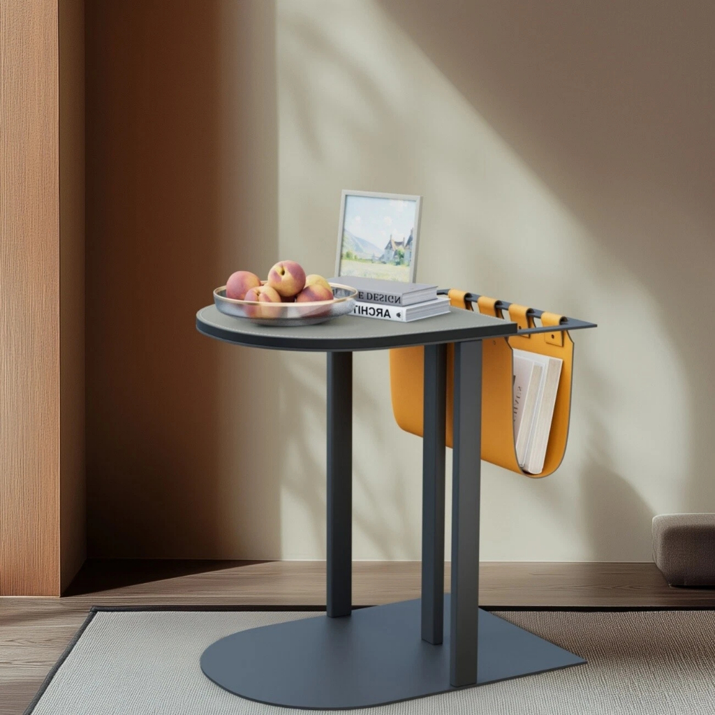 Strong C Shape End Table Slide Under Desk Sofa Side With Magazine ...