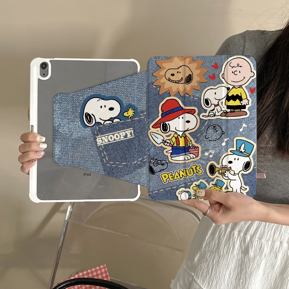 Ready To Ship Ipad Case 360 Degree Rotation Snoopy Air7/6 13 Gen12 Air5 ...