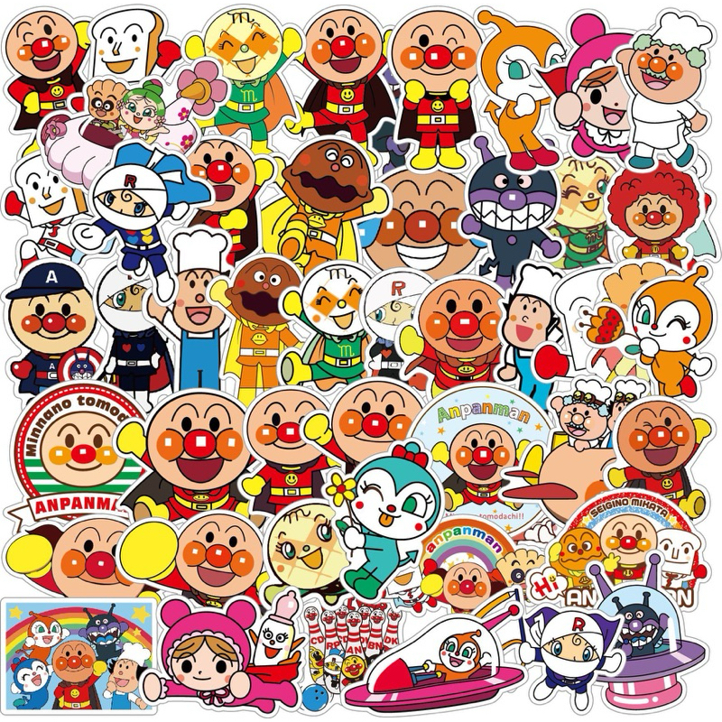 Sticker Anpanman Collection Set 50 Pcs Size 5-8cm | Shopee Malaysia