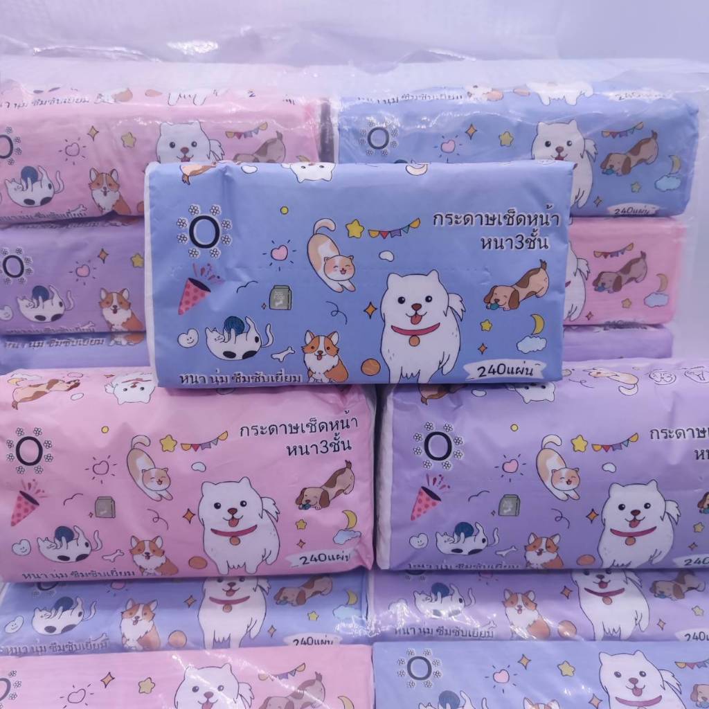 Dog Tissue Paper (10 Packs) Dust Mites 3 Layers Thick Pop-Up | Shopee ...
