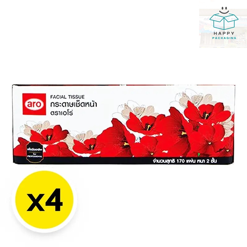 Aro Facial Tissue 170 Sheets 2-Ply Thickness 4 Packs | Shopee Malaysia