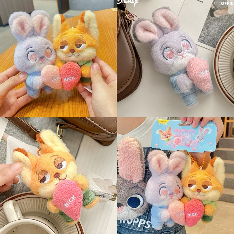 Potdemiel x Disney Zootopia Doll Couple Keychain Judy&Nick Magnetic Bag ...