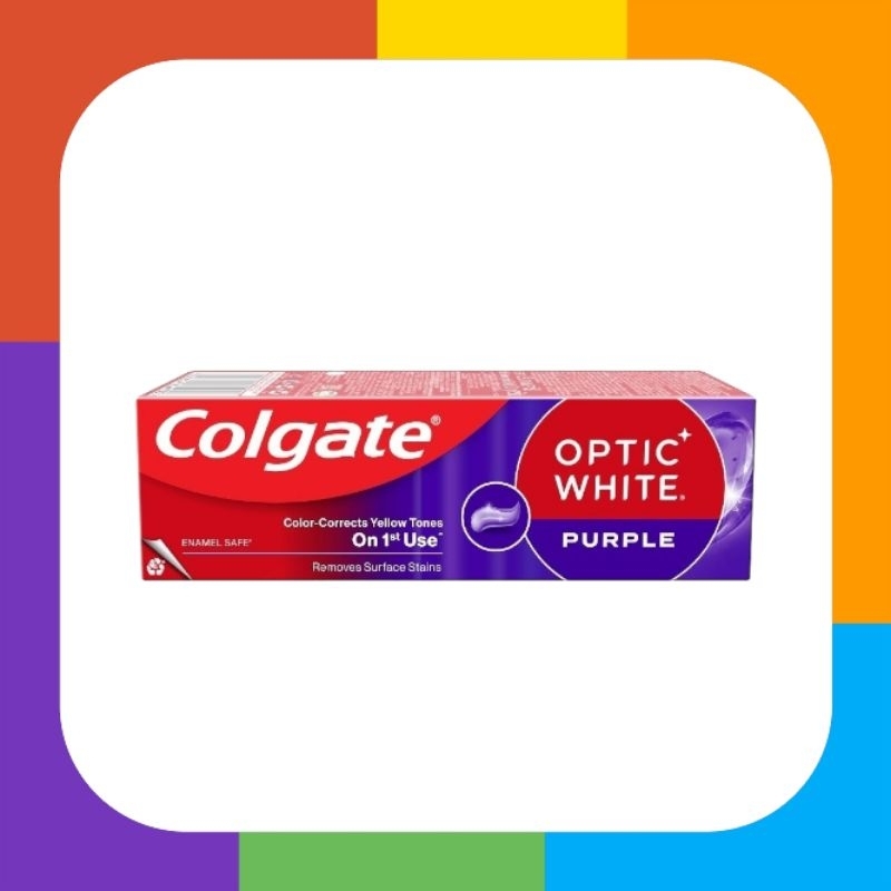 Colgate Optical White Purple Toothpaste Yellow Tone On Teeth 100g ...