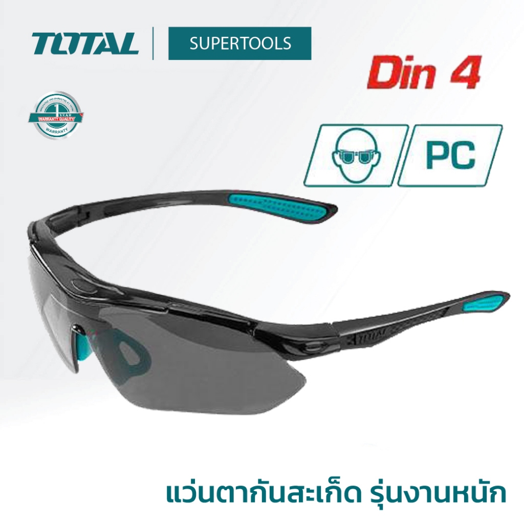 TOTAL Heavy Duty Black Anti-Fall Goggles Model TSP306 | Shopee Malaysia