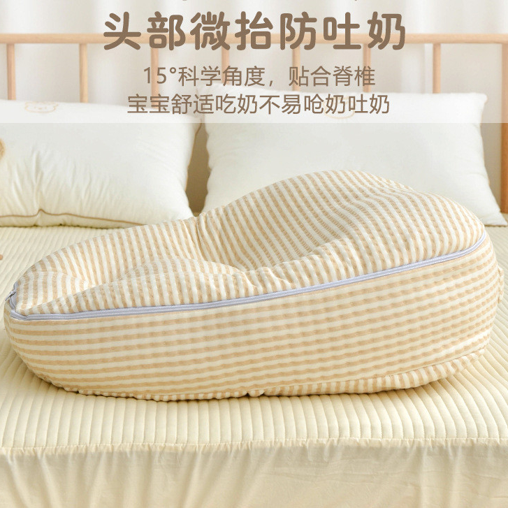 Newborn Baby Slope Pillow Anti-Vomiting Spill Choking Milk Pad Lying ...
