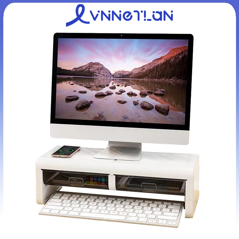 Notebook Monitor Shelf With 2 Drawers Height 9 Cm./15cm | Shopee Malaysia