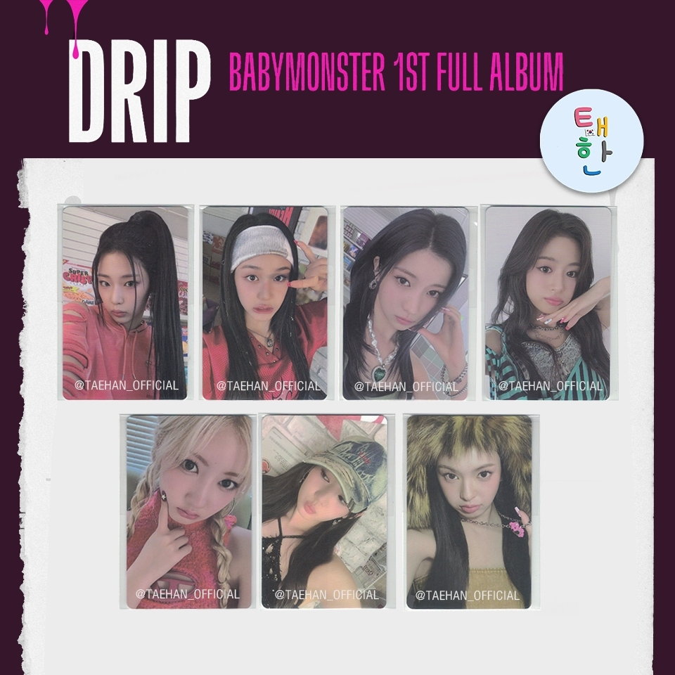 SHOPEE LIVE [BABYMONSTER] Only PHOTOCARD Of DRIP TRADING (Special Gift ...