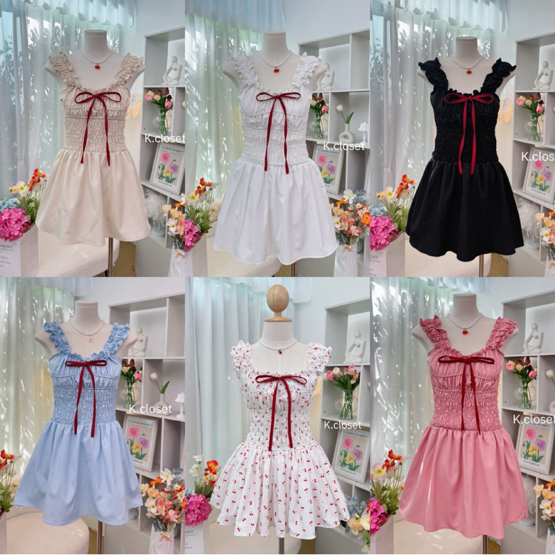 Mini Dress With Smocked Around The Body Very Cute-Clothing-Women ...