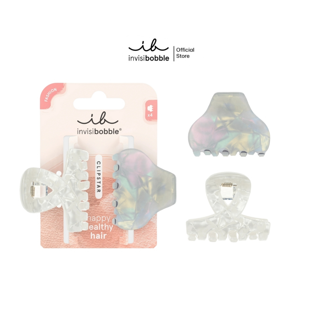 invisibobble Hair Clips Care Clipstar Pearly Frost Model (1 Box ...