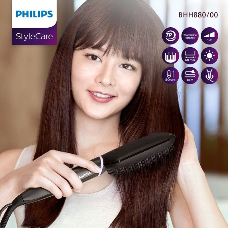 PHILIPS Electric Styling Brush Comb BHH880/00 Black (Black) | Shopee ...