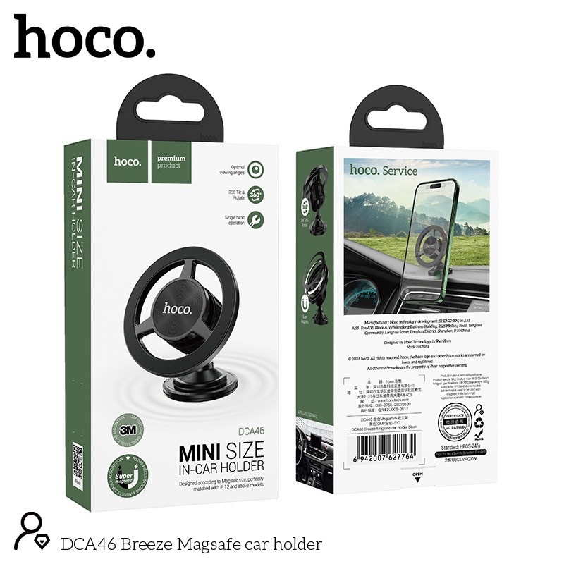 HOCO DCA46 Magnetic car holder Mount Console Strong Magnet | Shopee ...
