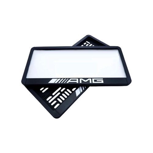 New Arrival AMG Embossed Car License Plate Frame With White Screen Logo ...