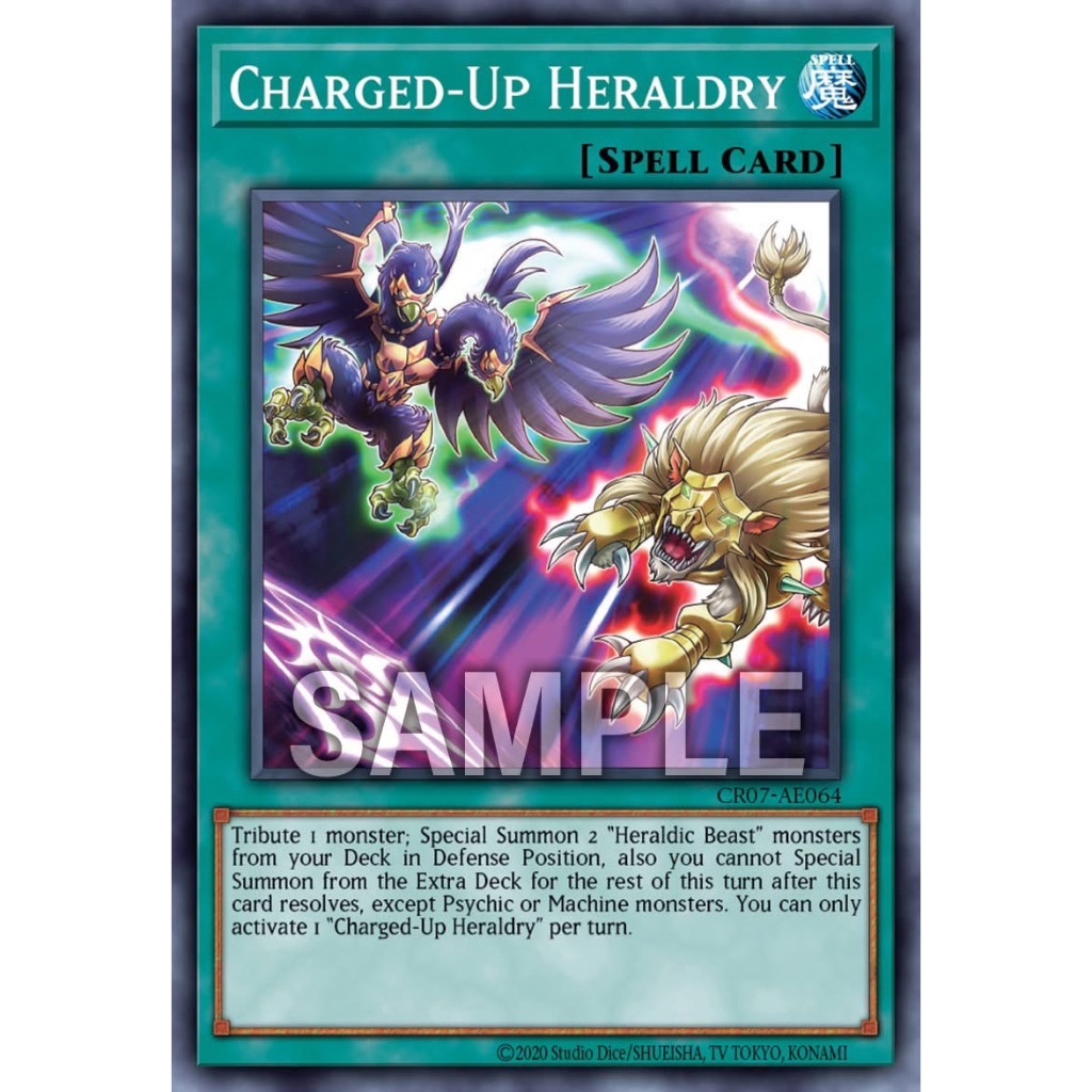Yugioh Asia-Eng [CR07-AE064] Charged-Up Heraldry (Common) Authentic ...