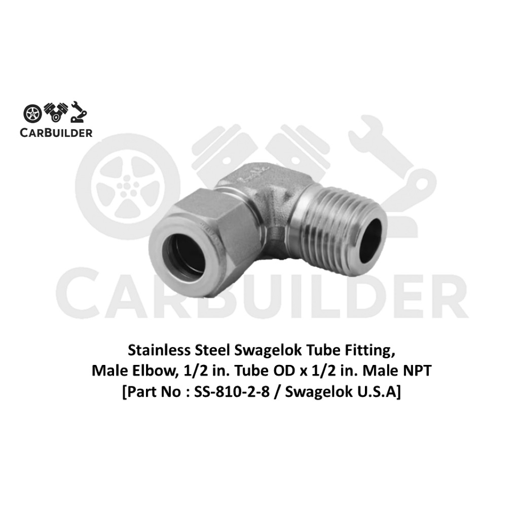 90 Degree External Thread Elbow Swagelok Pipe 1/2 x 1/2 SS-810-2-8 ...