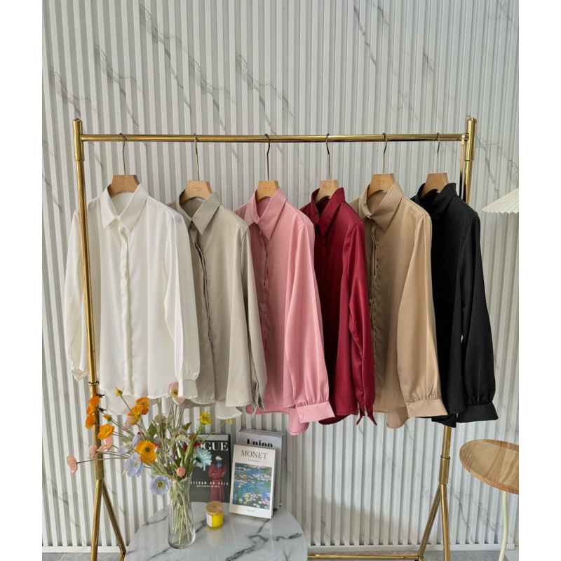 Sunny New Premium Japanese Satin Shirt Cursed With Hidden Buttons ...