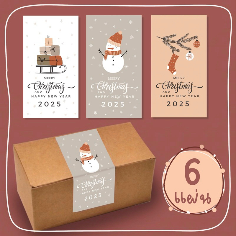 New Year Stickers 2025 Pack 6 Sheets 6.2x11.5 cm Code st mc 07 | Shopee ...