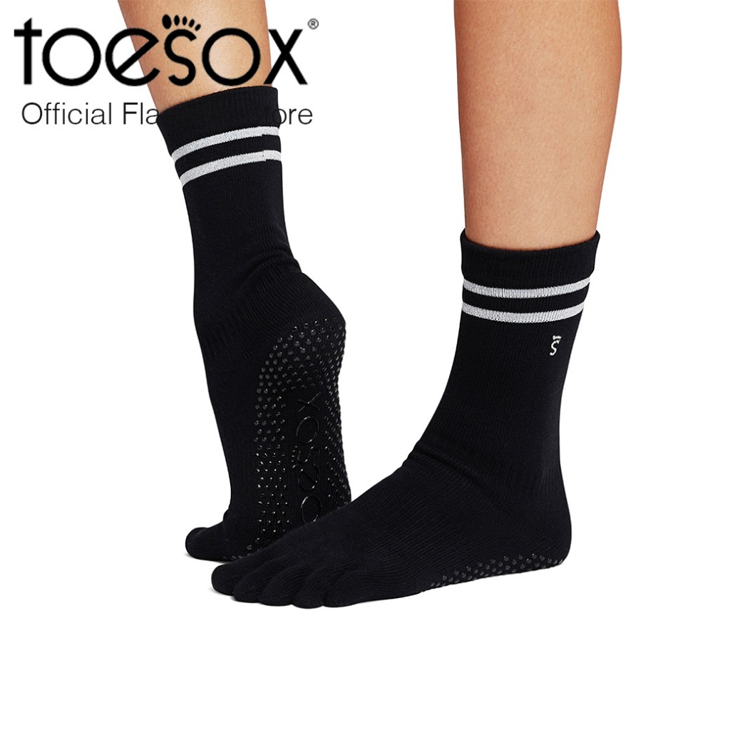 [New Winter 2024] ToeSox Grip Full Toe Crew Socks Non-Slip Closed ...