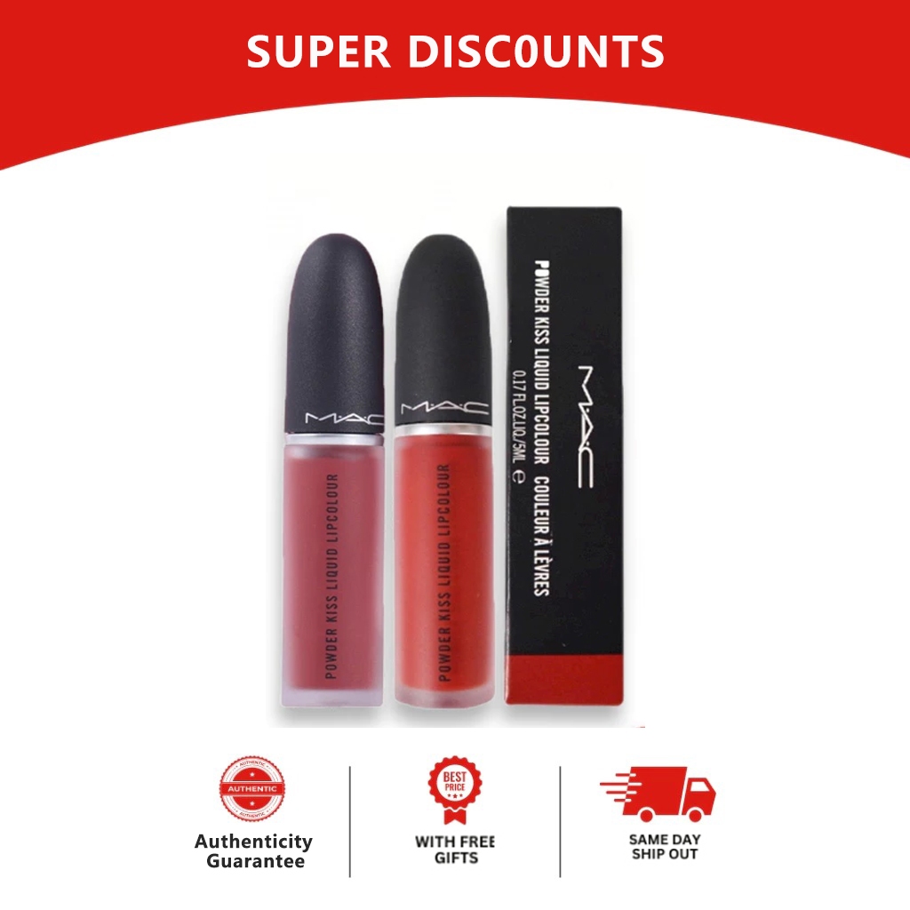 MAC Powder Kiss Liquid Lipcolour Full Size 5ml 988 991 997 998/Lip ...