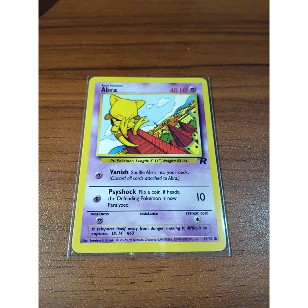 Abra 49/82-Team Rocket-Classic Vintage Pokémon Card | Shopee Malaysia