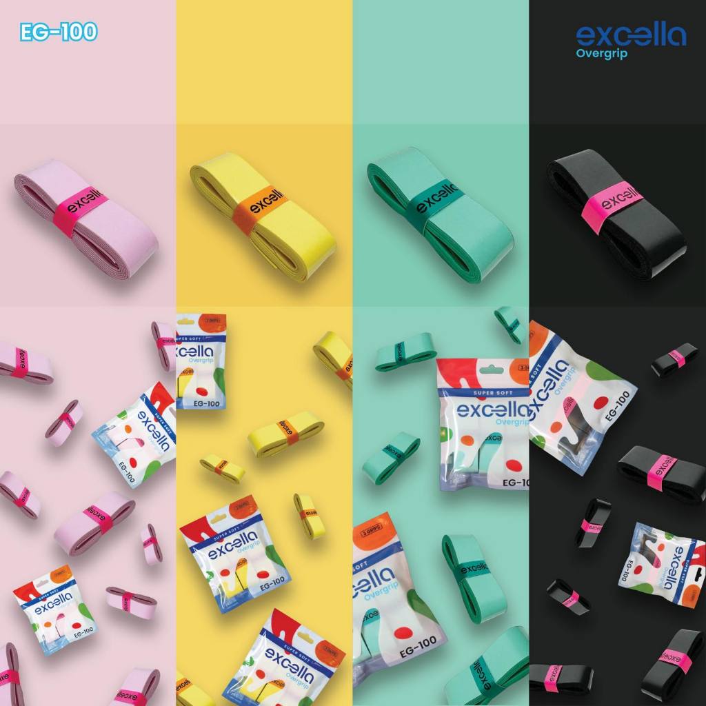 Excella EG-100 Super Soft Grip Wrap Badminton Racket 0.7mm Thick (Piece ...