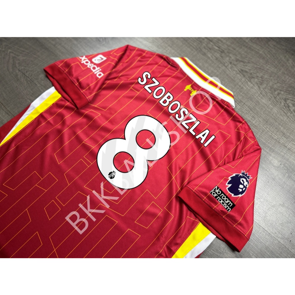 Liverpool Home Football Jersey 2024/25 With No. 8 SZOBOSZLAI And Arm EPL No Room | Shopee Malaysia