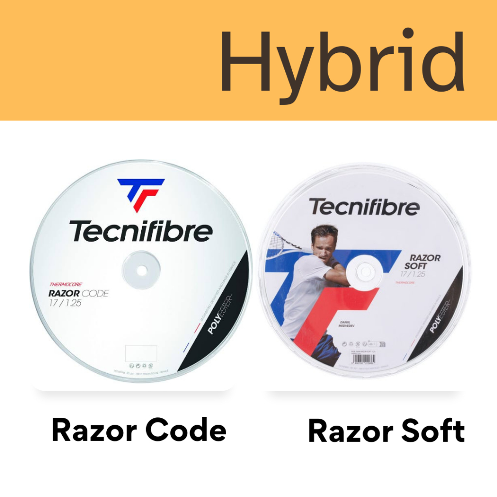 Tecnifibre Tendon Hybrid Tennis Racket Razor Code/Soft (Separate Cut ...