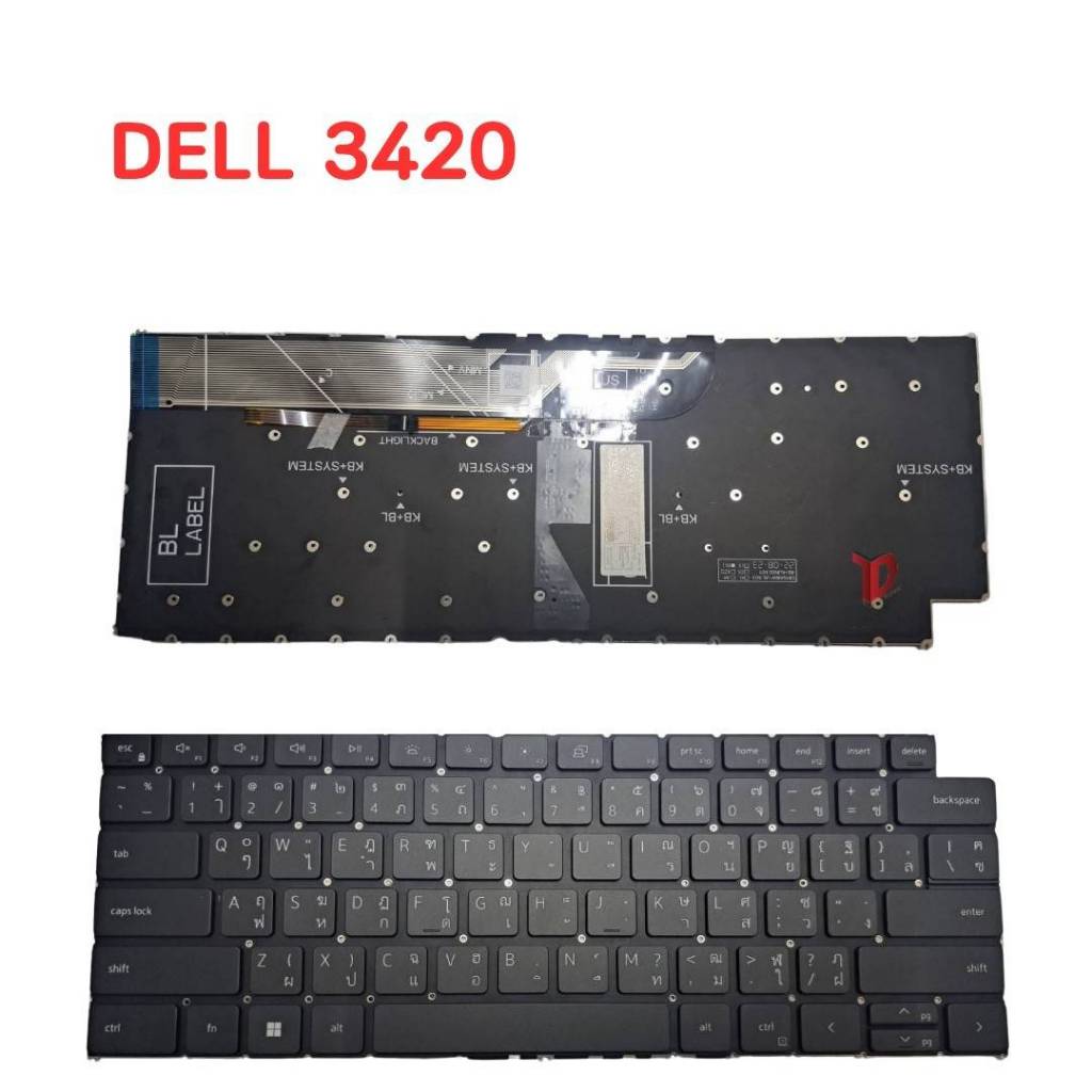 Dell LATITUDE 3420 KEYBOARD With Lights Compatible For VOSTRO 3420 3425 ...