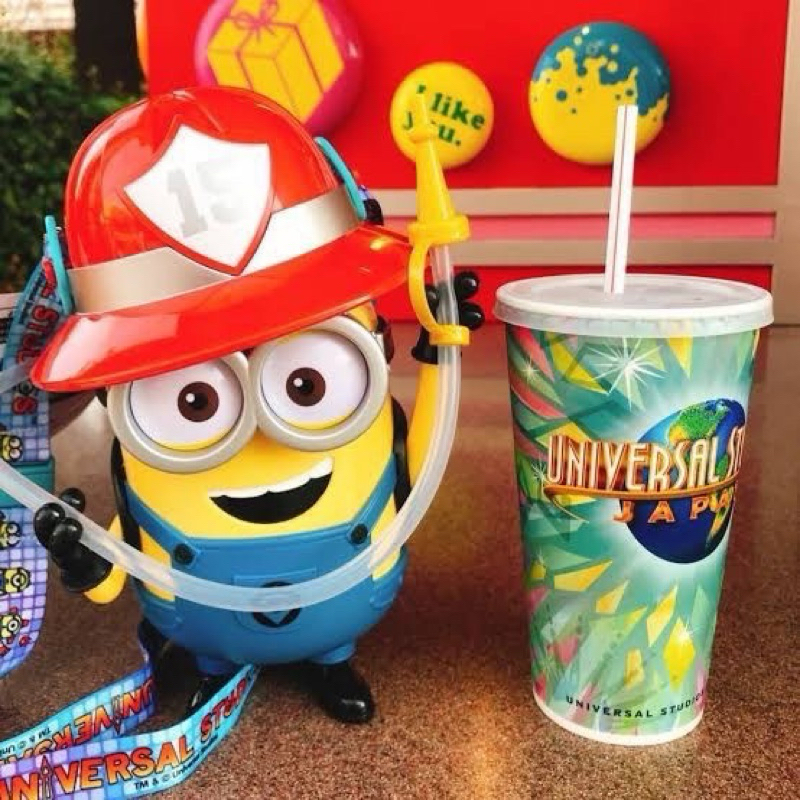 Minions Water Bottle Usj Limited Edition Firefighter Minion Drink Goods ...