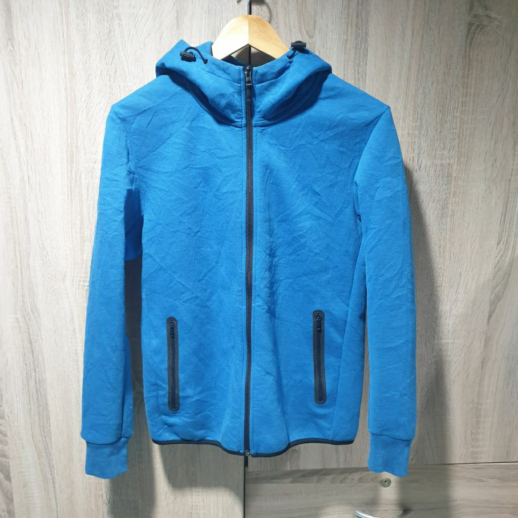 UNIQLO High Neck Zip Hoodie Sea Blue Secondhand. | Shopee Malaysia