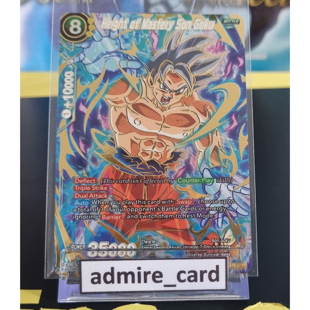 Dragon Ball Super Card Game Height of Mastery Son Goku BT4-075 SPR Cards | Shopee Malaysia