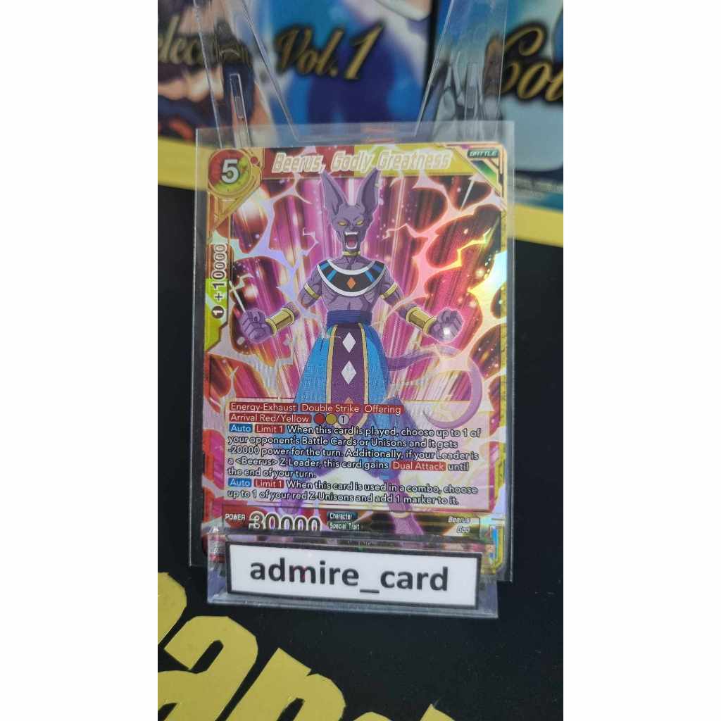 Dragon Ball Super card Game Beerus Godly Greatness BT24-128 SR Frey ...
