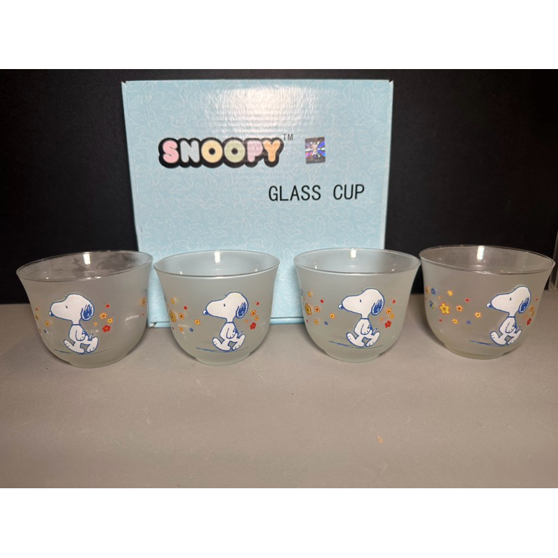 Snoopy Glass Cup 1 Box Contains 4 Pieces. | Shopee Malaysia