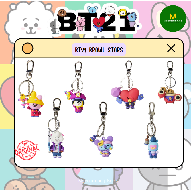 [BT21] BRAWL STARS Key Chain | Shopee Malaysia