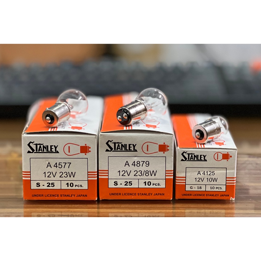 STANLEY Brake Bulb/Dimmer/Turn Signal/Reverse Light 12V 10w1 Small Dot ...