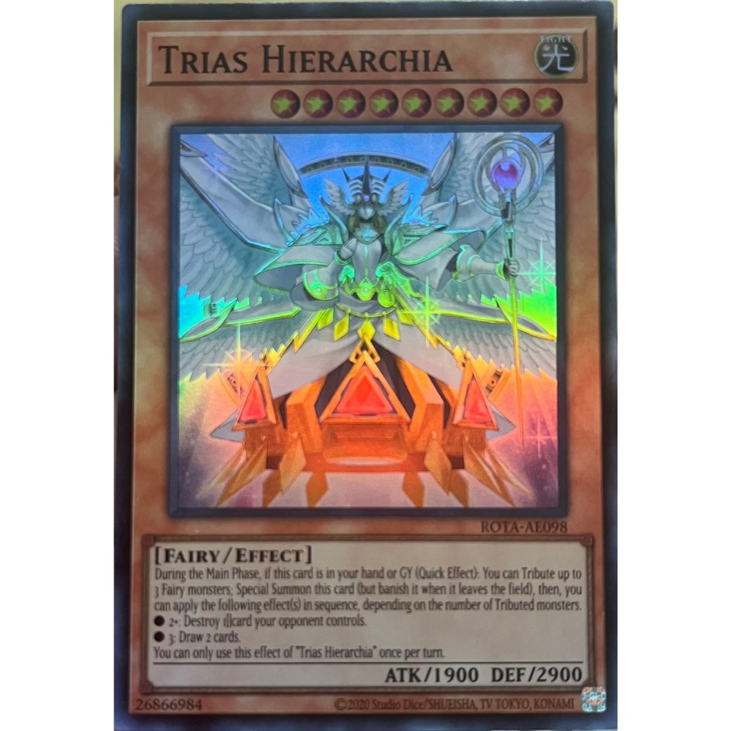 Yugioh Asia-Eng [ROTA-AE098] Trias Hierarchia (Super Rare) Authentic ...