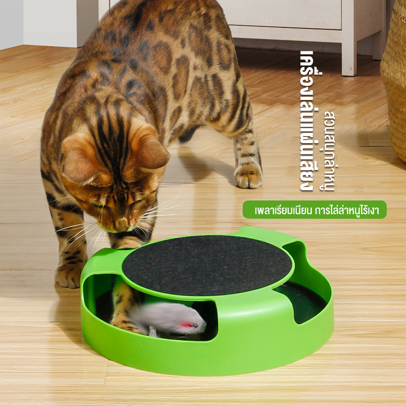 P038 Cat Game To Chase Mice Toy Repel Action Mouse Catcher (Green ...