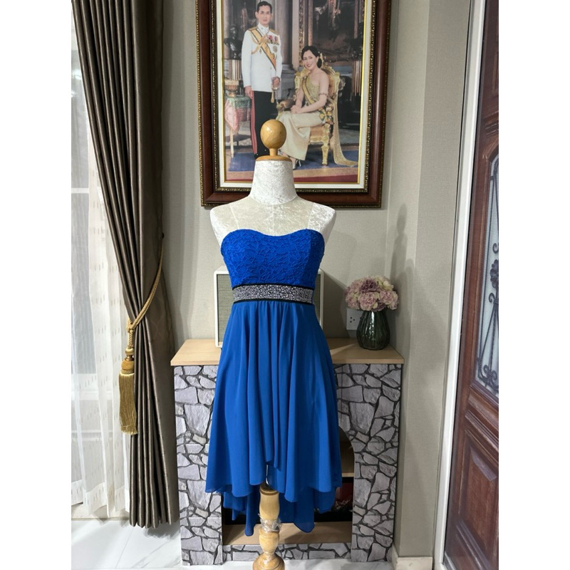 Short Front Long Back Dress (Old Child) Blue Second Hand | Shopee Malaysia