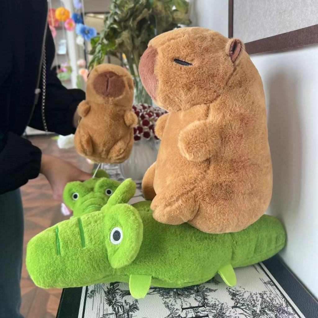 capybara Riding Big Goose Pull And Guinea Pig Doll Sit On Crocodile ...