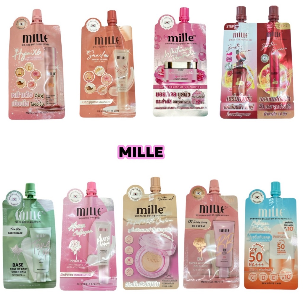 (Sachet) Mille Snail /Primer/Gel cream /Dou booster /Green base ...