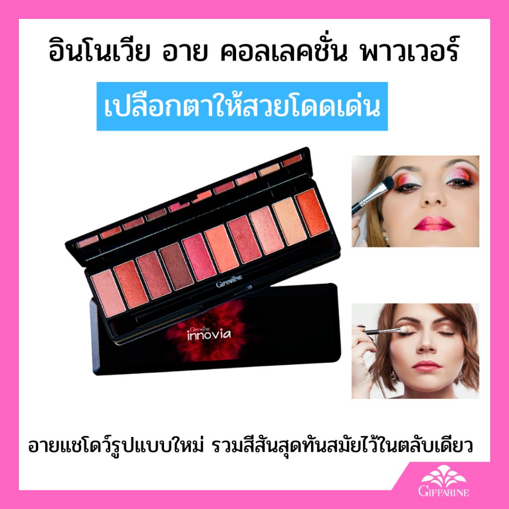 Giffarine Innovia Eye Collection Power Red Set Long Lasting Eyeshadow ...